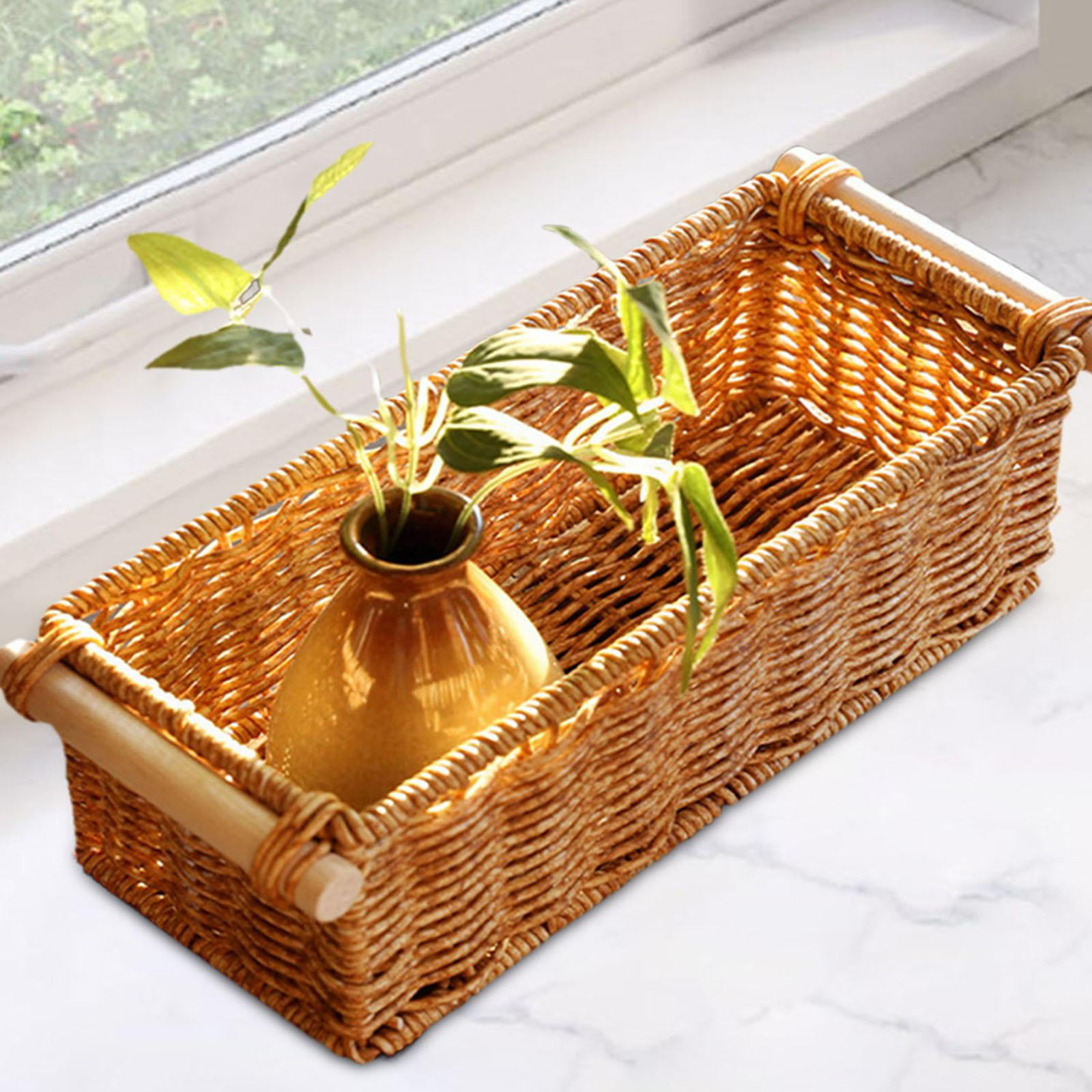 Tongina Imitation Rattan Baskets Decorative Organizer Rattan Bathroom ...