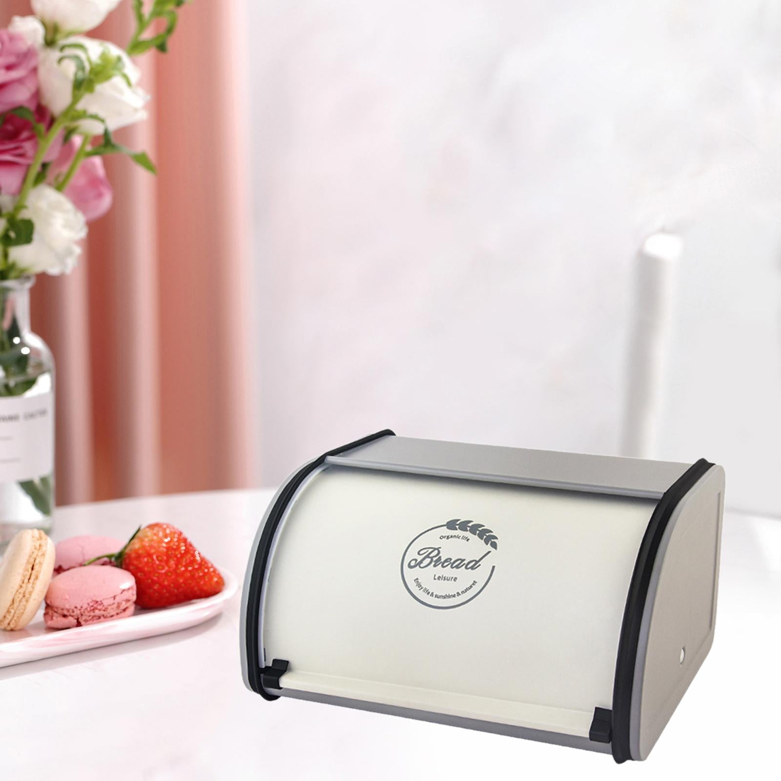 Tongina Iron Bread Box Bread Pastry with Roll Top Lids Bread Storage ...