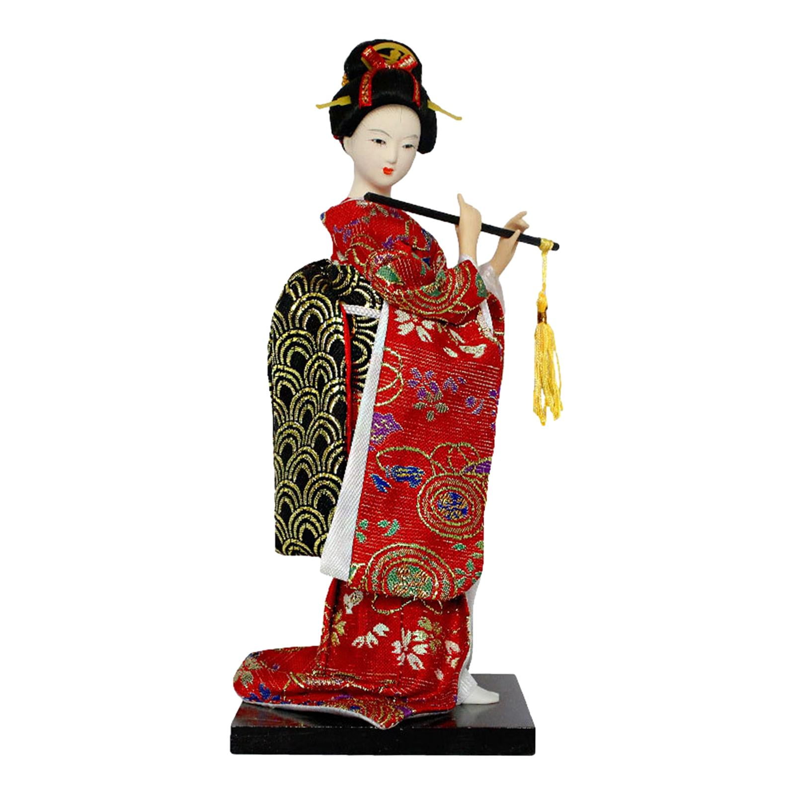 Tongina Japanese Geisha Doll Kimono Dolls Asian Statue 25cm