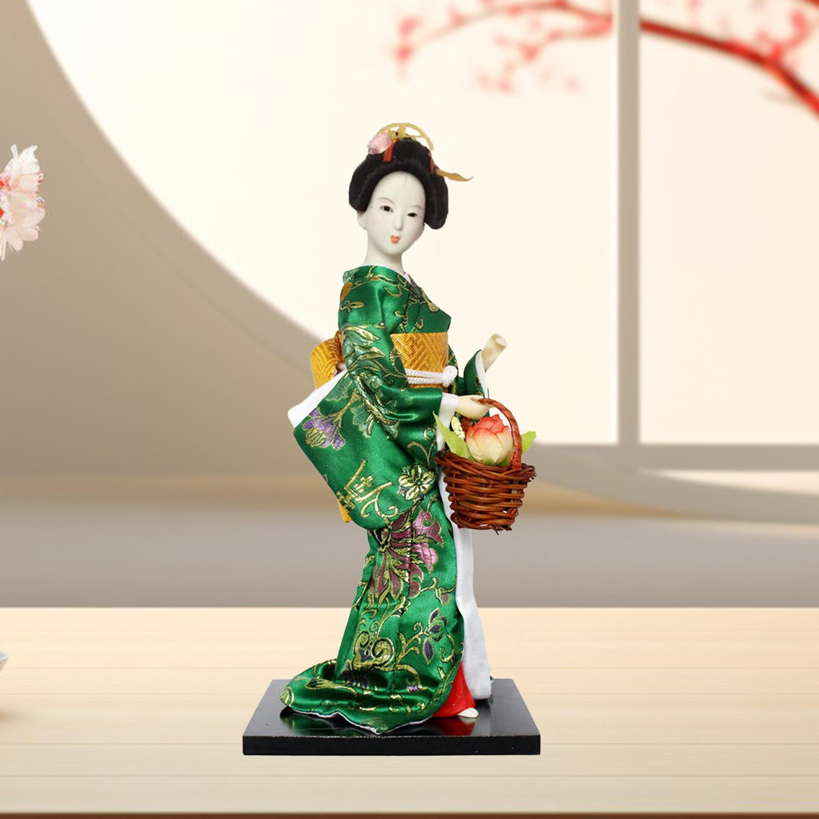 Tongina Japanese Geisha Kimono Dolls, 12 inch Traditional Ornament Lady ...