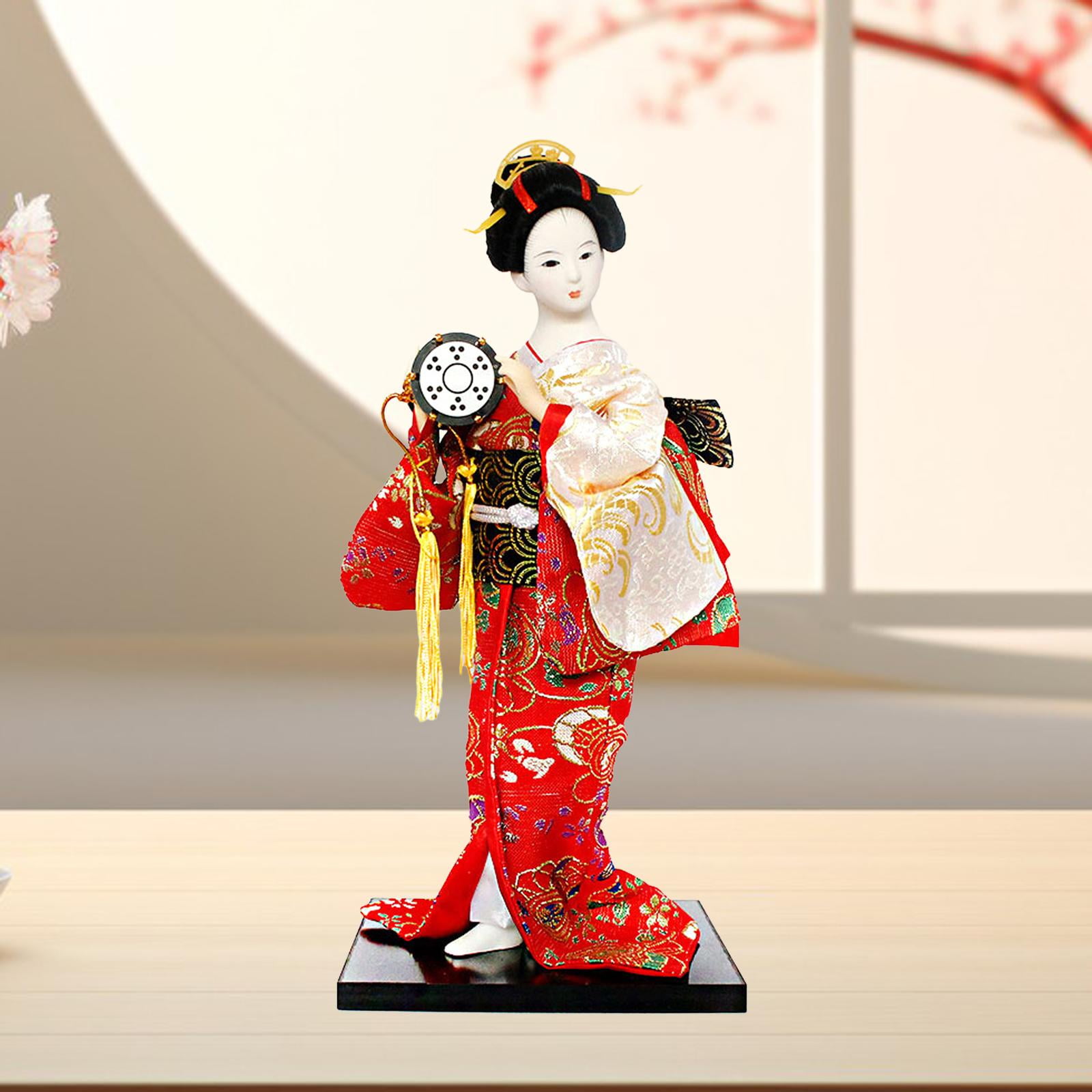 Tongina Japanese Geisha Kimono Dolls, 12 inch Traditional Ornament Lady ...