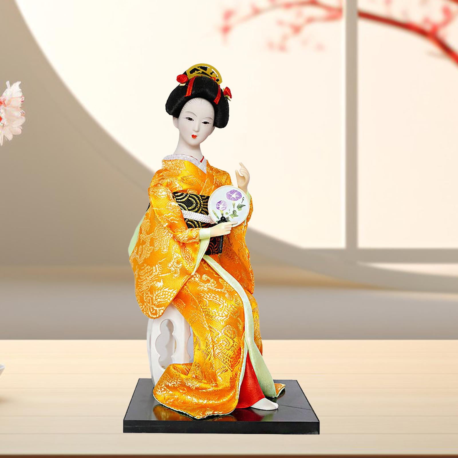 Tongina Japanese Geisha Kimono Dolls, 12 inch Traditional Ornament Lady ...