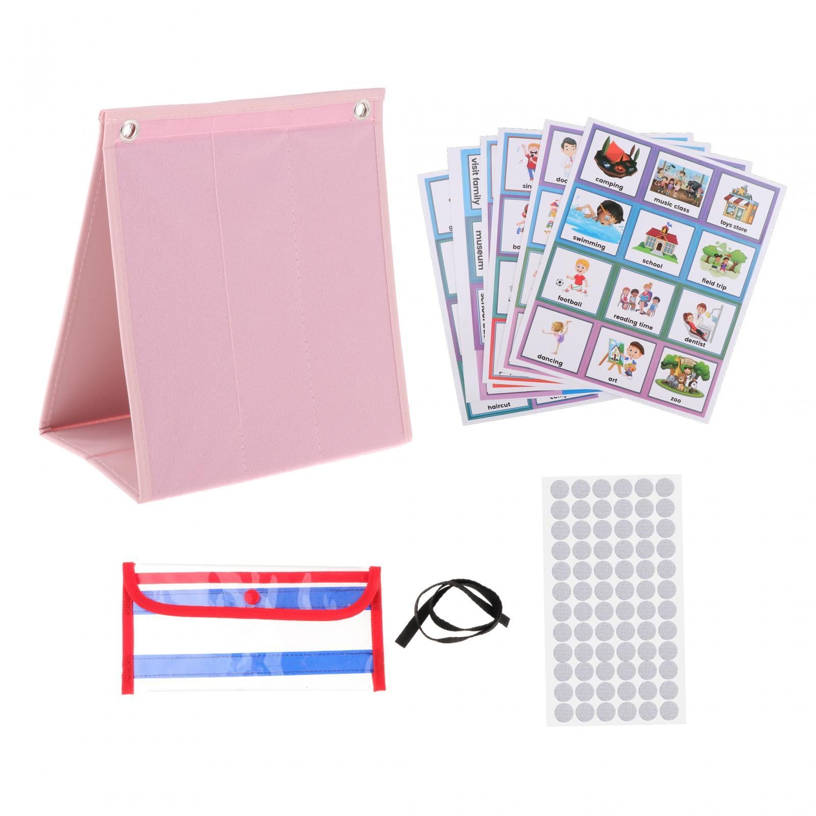 Tongina Kids Daily Visual Schedule Reusable Pocket Chart for Home ...