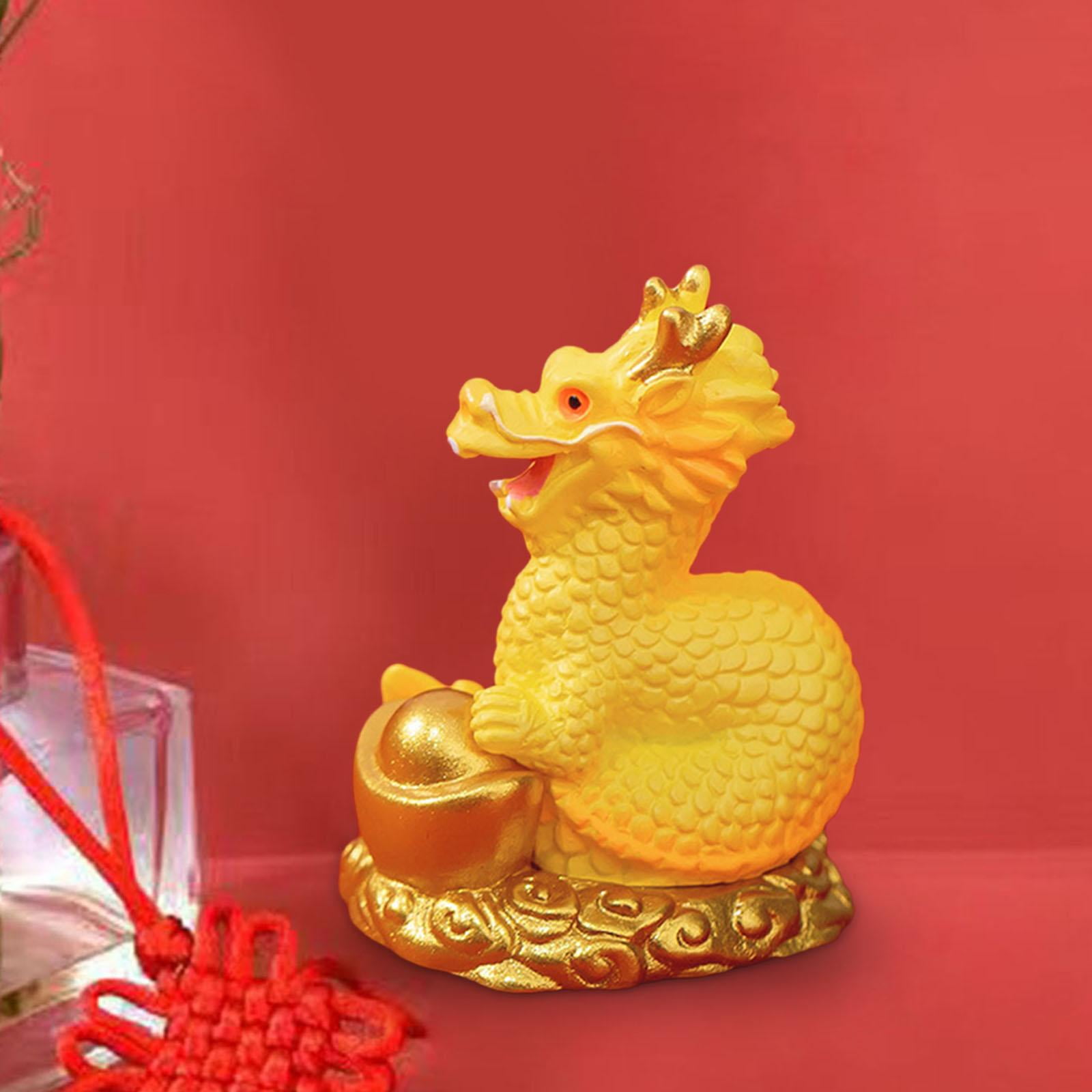 Tongina Mini Dragon Statue Miniature Figurine Chinese New Year Decor ...