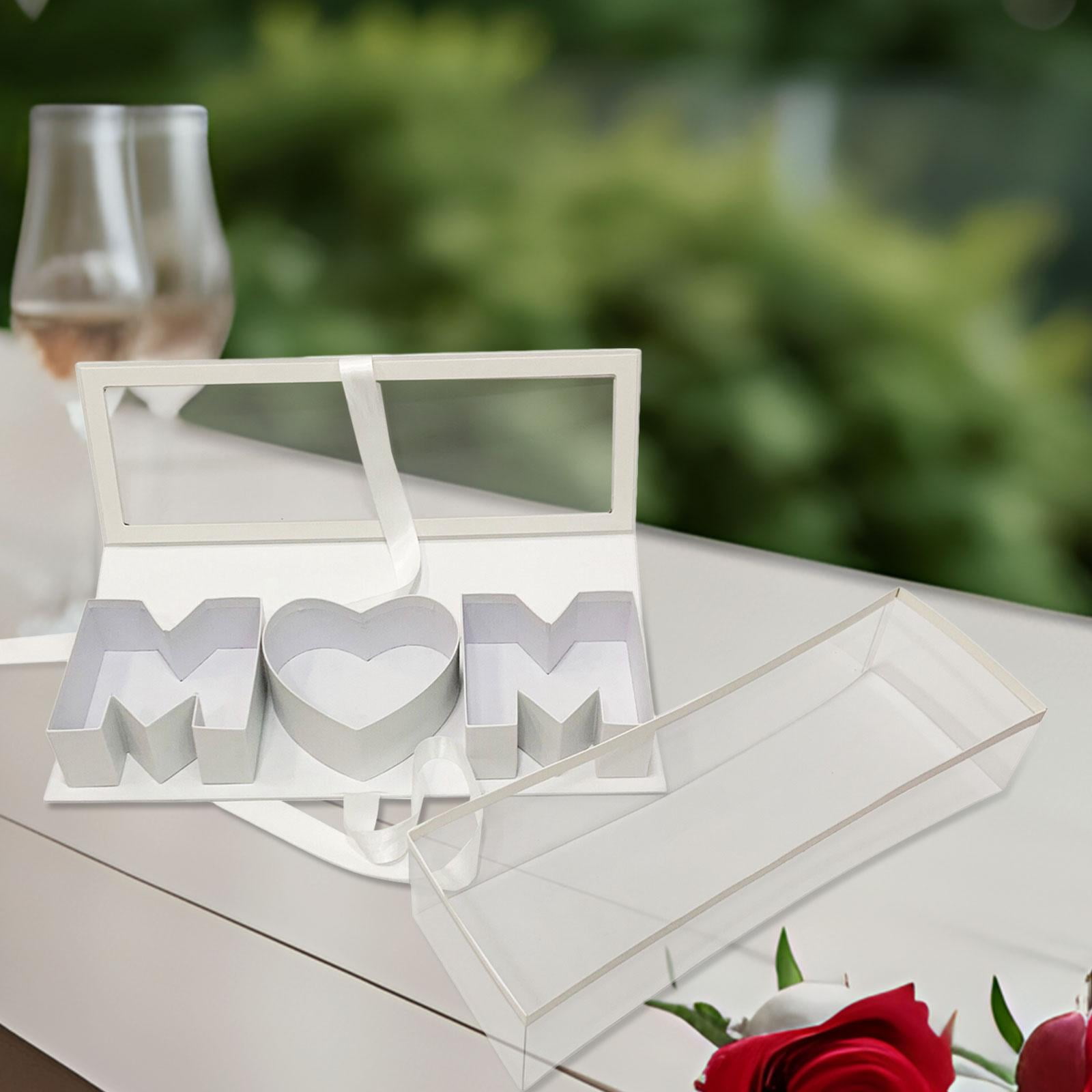 Tongina 'Mom' Letter Shaped Cardboard Flower Box, Empty & Fillable ...