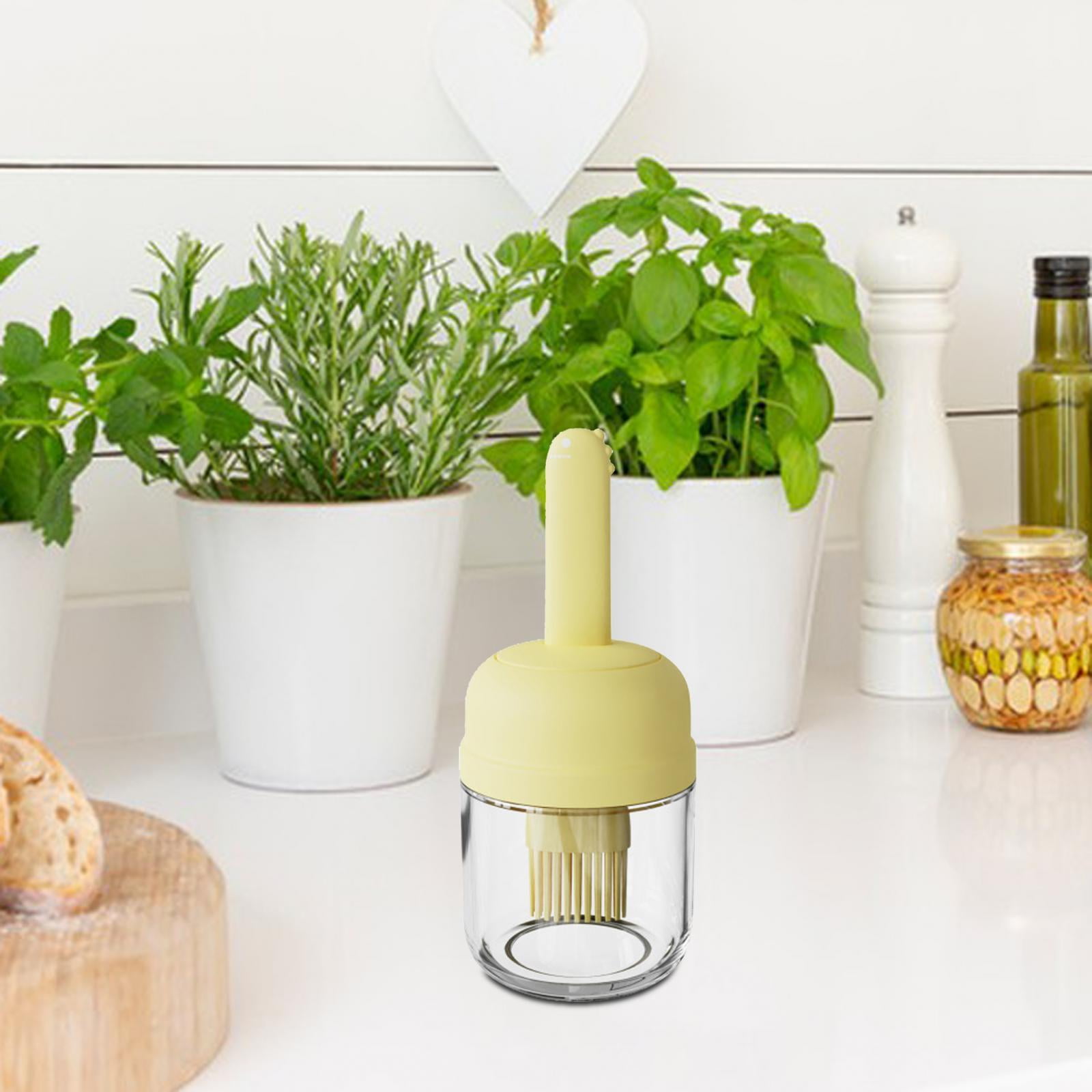 Tongina Oil Bottle and Silicone Brush Set Glass Oil Dispenser Bottle ...