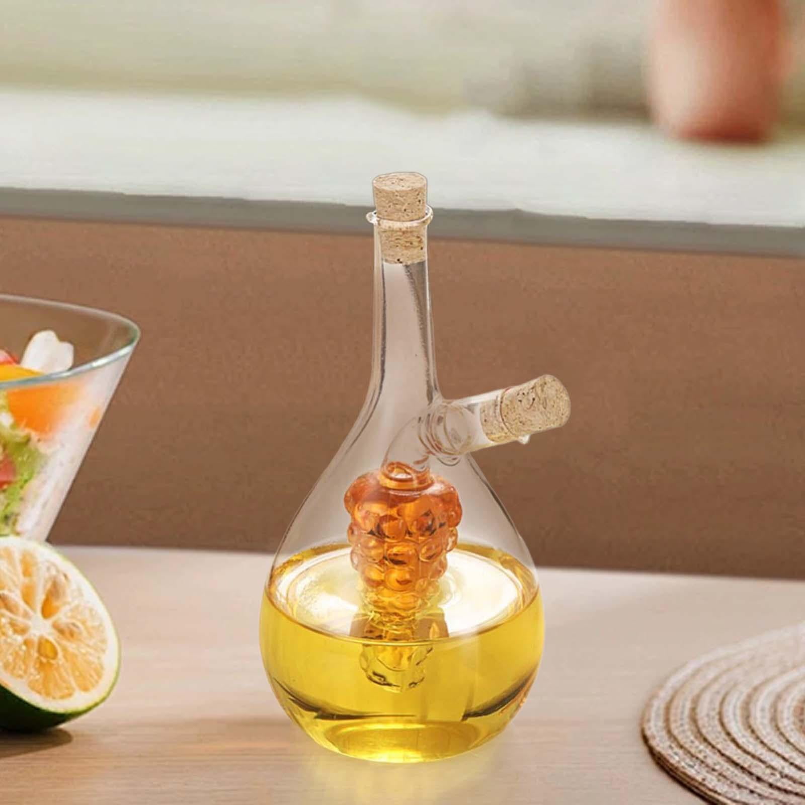 Tongina Oil and Dispenser Grape Cluster Bottle Glass Cooking Oil Bottle ...