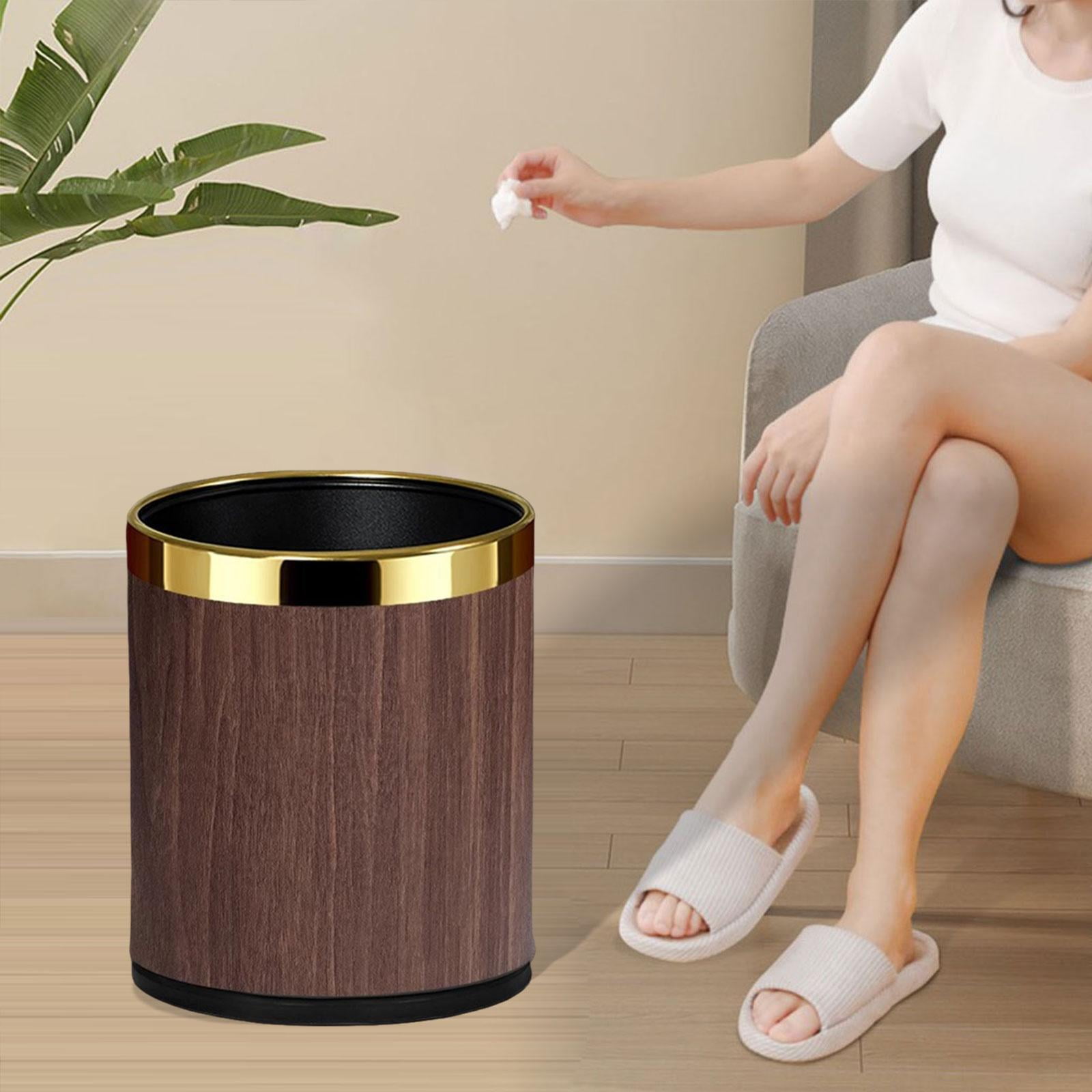 Tongina Open Top Trash Can Kitchen Trash Bin Lightweight Simple Dustbin ...