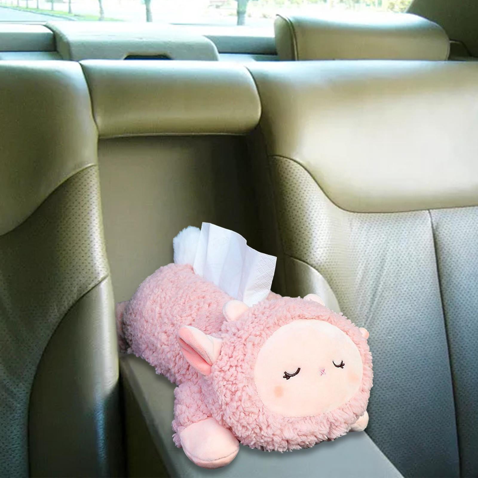 Tongina Plush Car Tissue Holder Hanging Tissue Box Interior Decoration ...