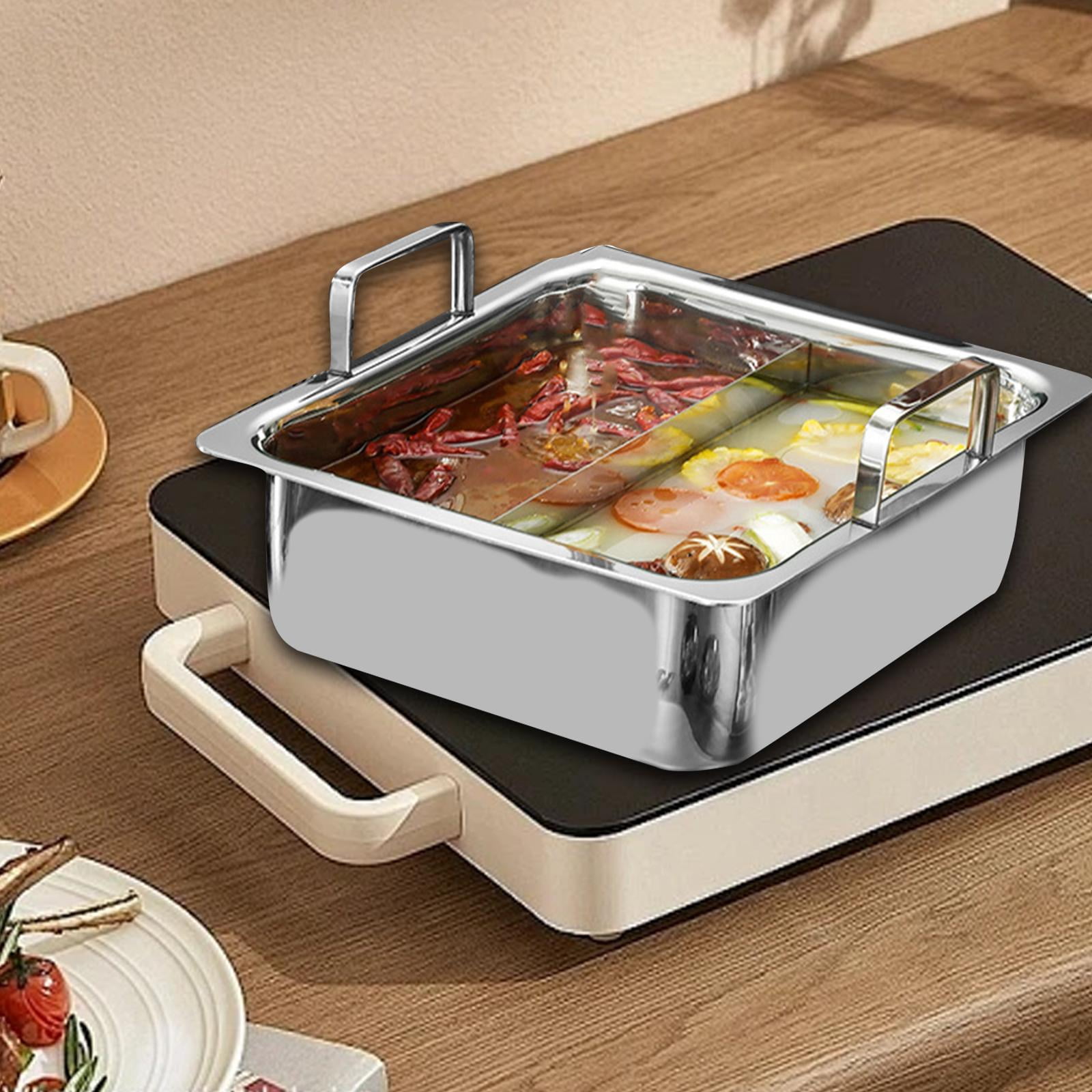 Tongina Pot Cookware Large Capacity Fast Heating Square Practical Shabu ...