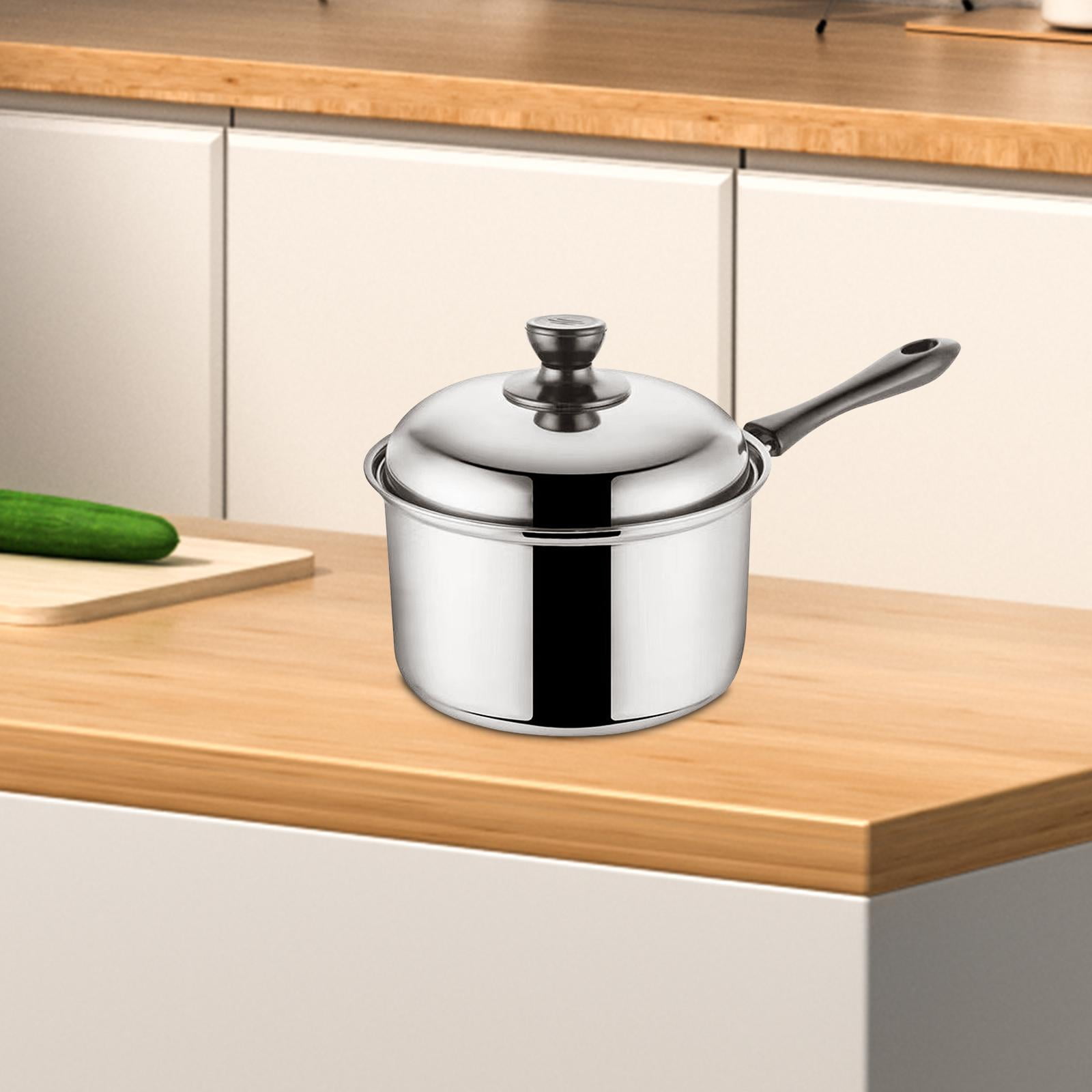 Tongina Saucepan with Lid Small Milk Pot Long Handle Pasta Pot Sauce ...