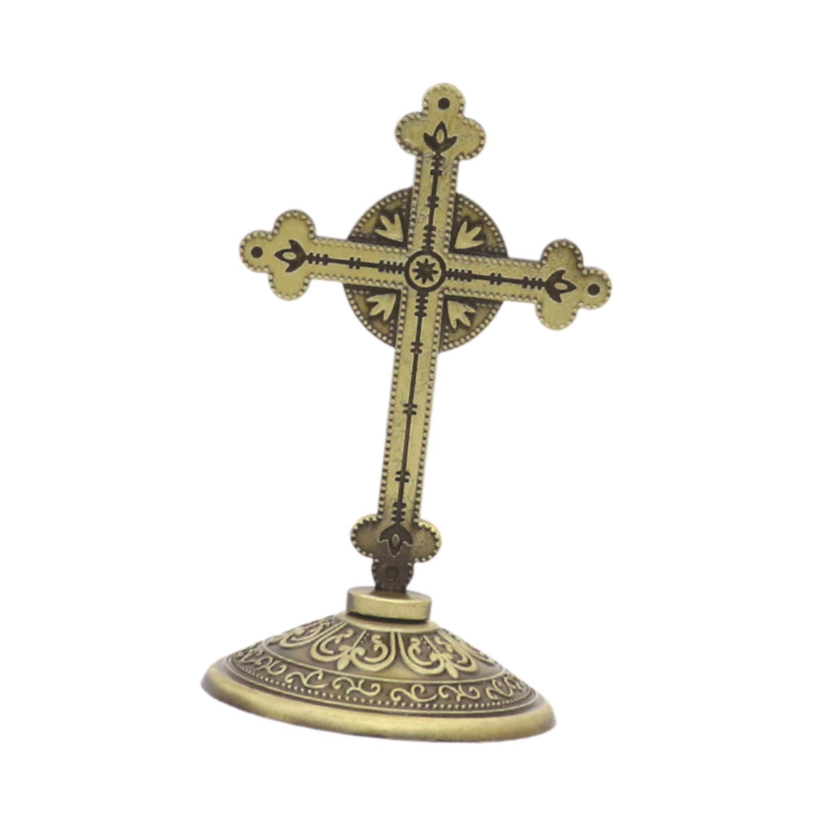 Tongina Standing Cross Figurine Cross Statue Tabletop Ornament ...