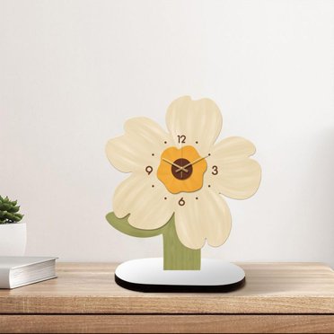Driini Wooden Analog Desk Clock – Silent Sweep for Office & Living Room ...