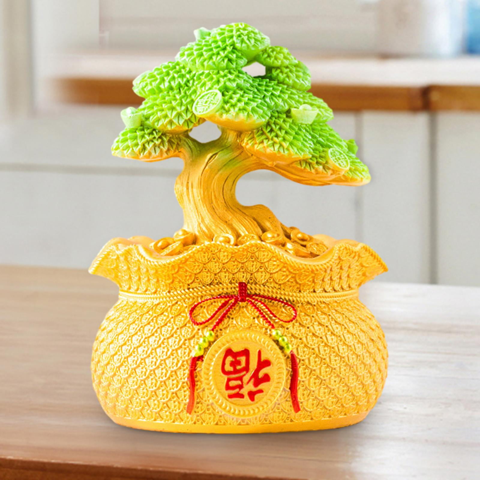 Tongina Tree Figurine Cornucopia Bank Feng Shui Table Centerpiece for ...