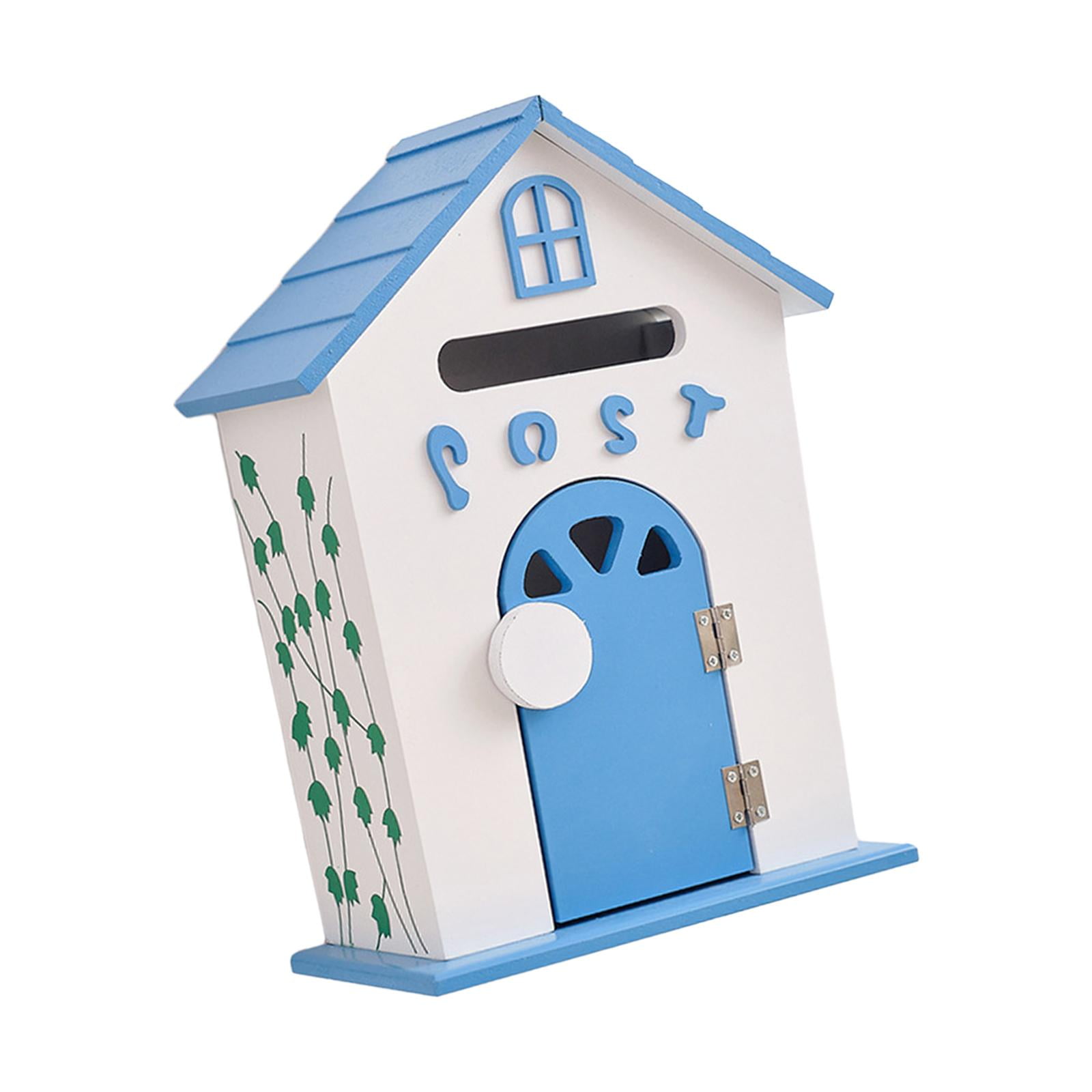 Tongina Wall Mount Mail Wooden Post Box Rustic Decorative Coffee Shop ...