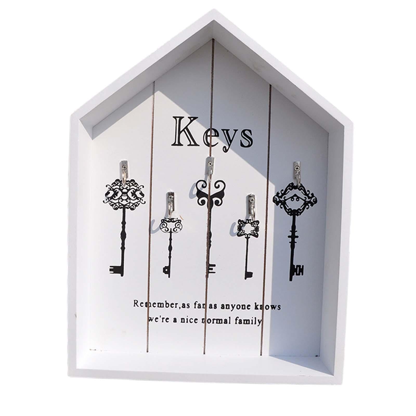 Tongina Wall Mount Wooden Key Storage Box Decorative Hand Painted and ...