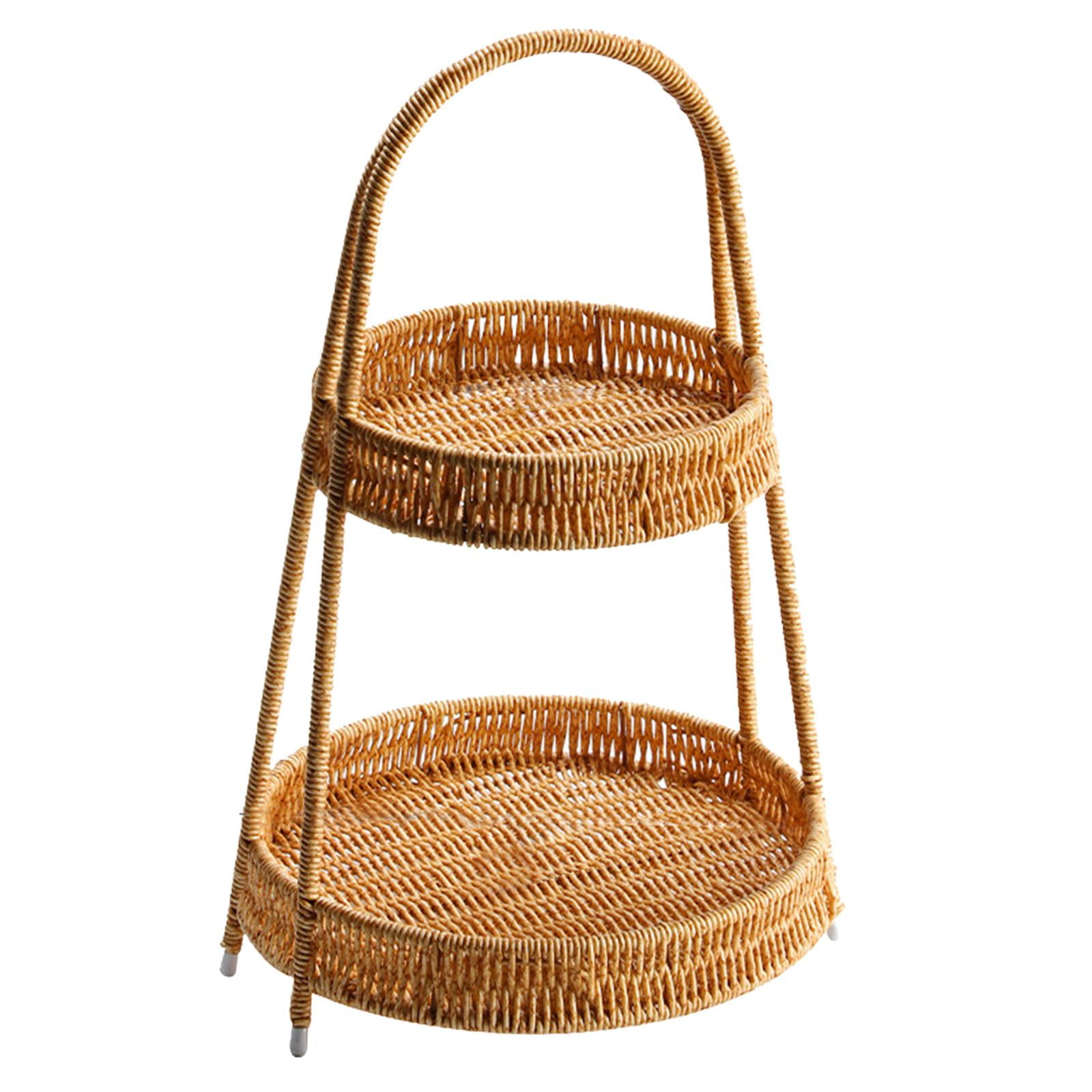 Tongina Weaving Serving Tray Tiered Serving Stand Cupcake Stand Dried ...