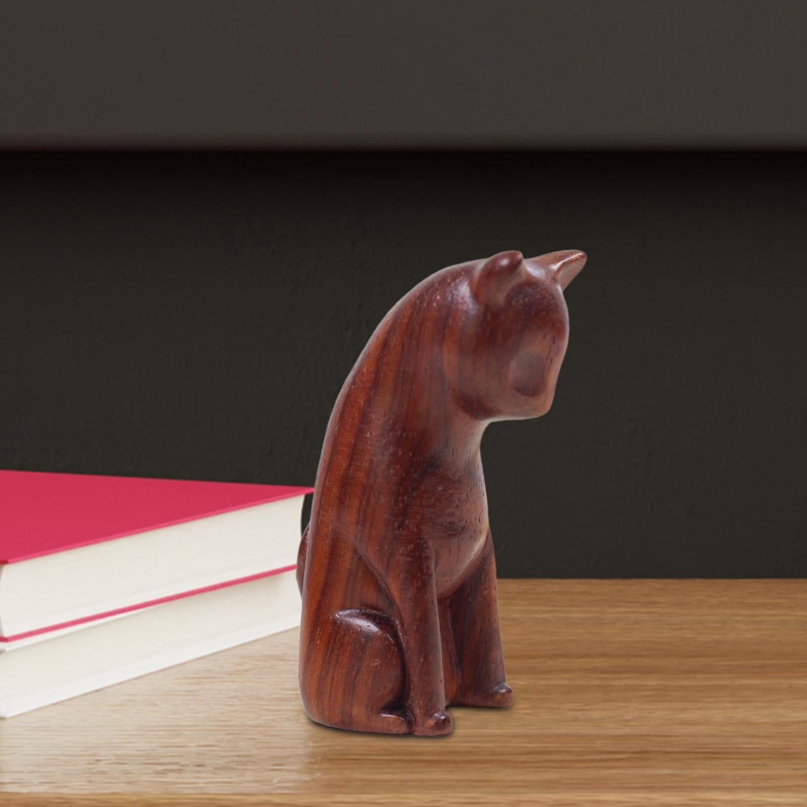 Tongina Wood Animal Statue Creative Gift Mini Sculpture for Office ...