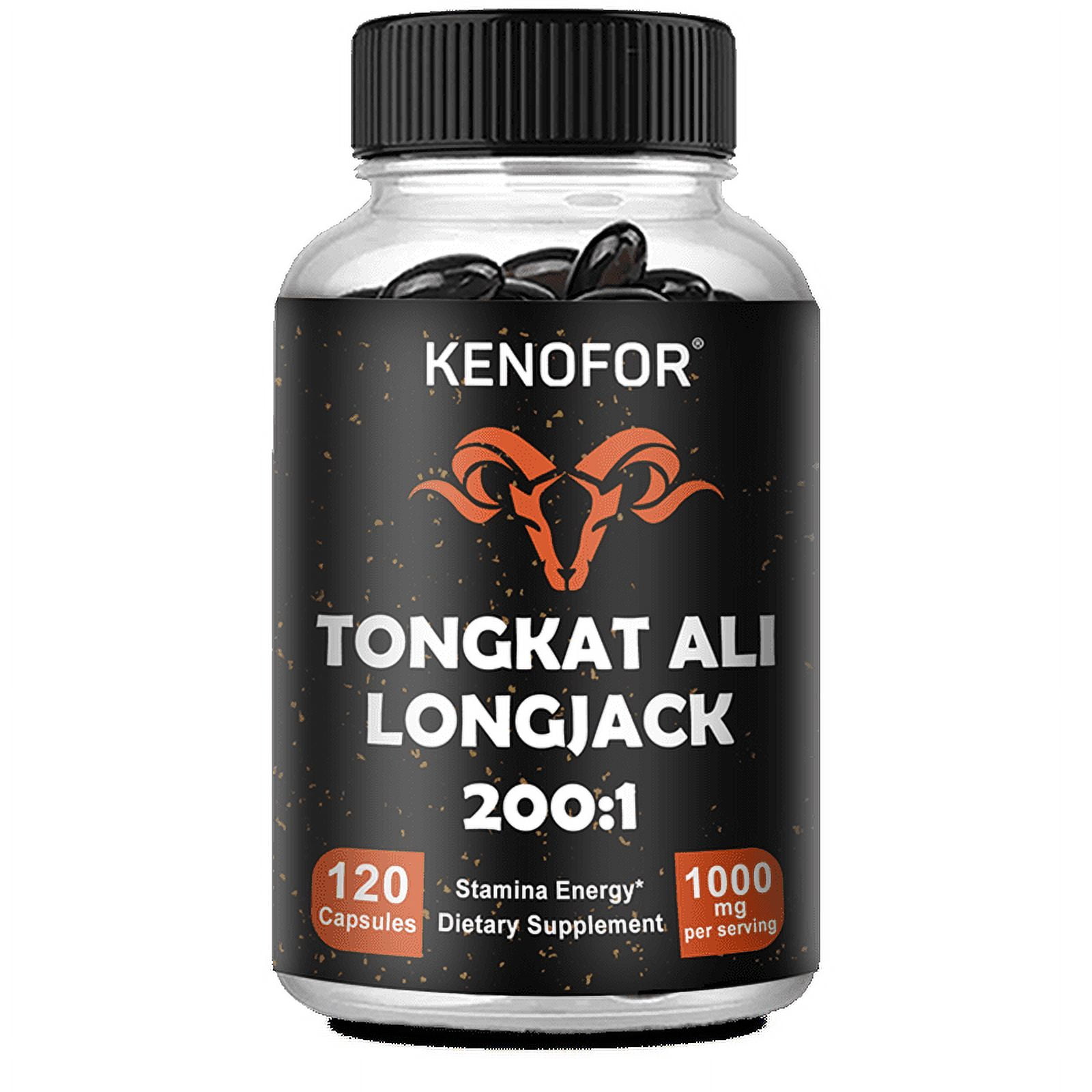 Tongkat Ali 200:1 (Longjack) Extract for Men, 1000mg Per Serving, 120 ...