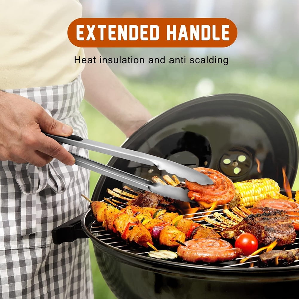 Tongs For Cooking - Heat Resistant 600 Degrees Stainless Steel Kitchen ...