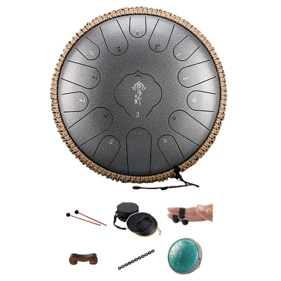 Tongue Drum 13 Inches 15 Notes, Hand Pan Drums for Adults 440hz, C ...