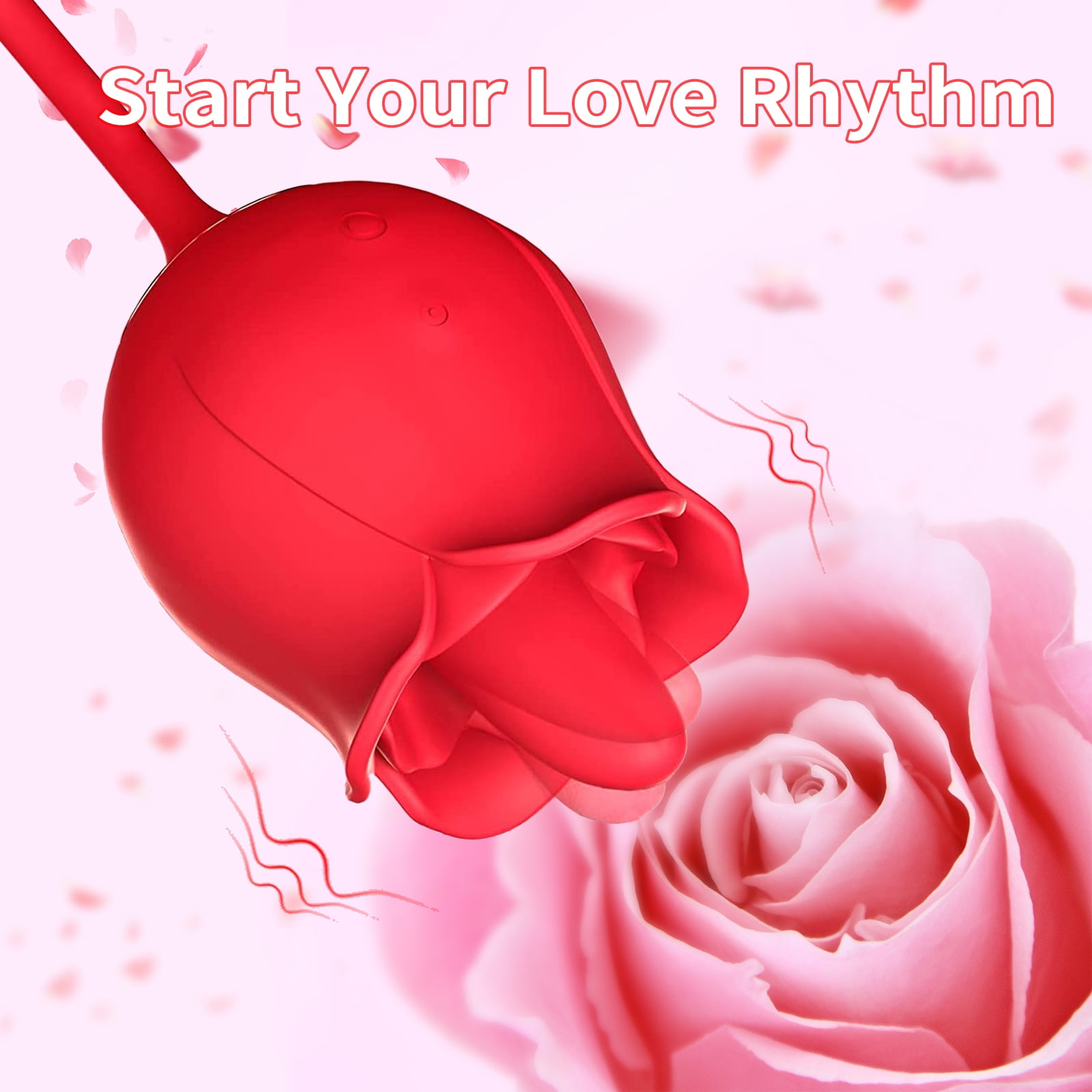 Tongue Licking Adult Sex Toy With Vibrating Egg Rose Toy Vibrator For
