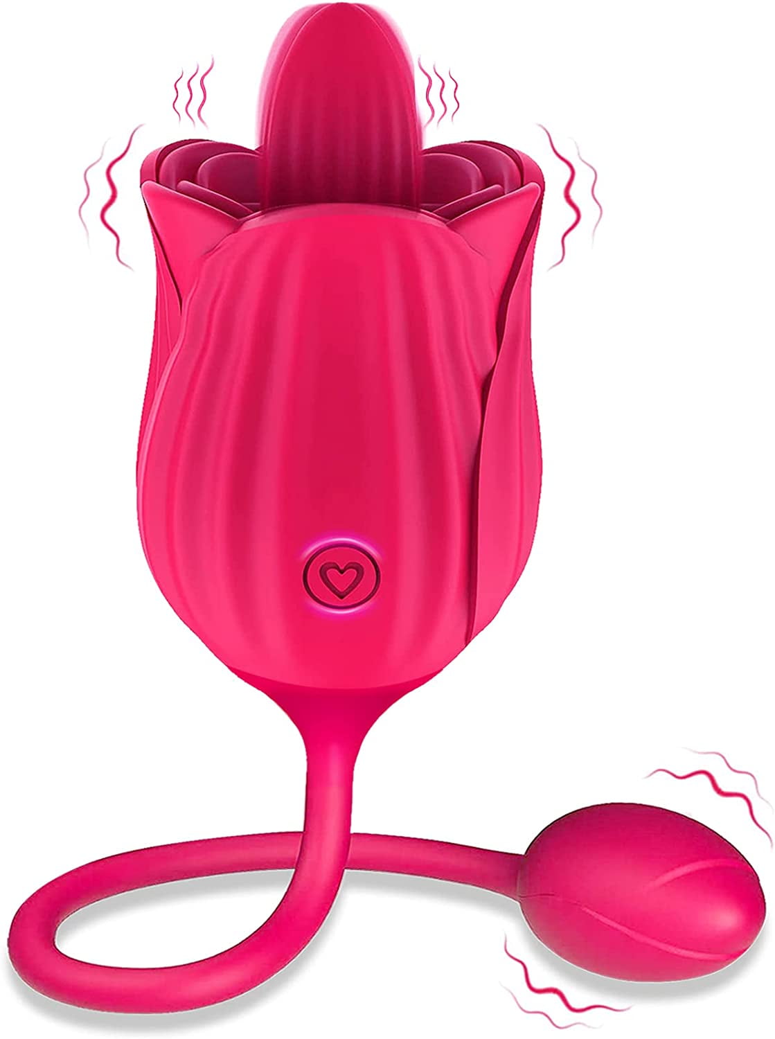 Tongue Licking Vibrator With Vibrating Egg Rose Toy Vibrator For Women