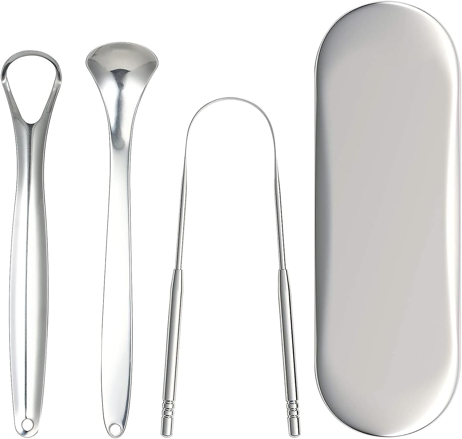 Tongue Scraper, 3 Pcs Tongue Scraper for Adults, Stainless Steel Tongue ...
