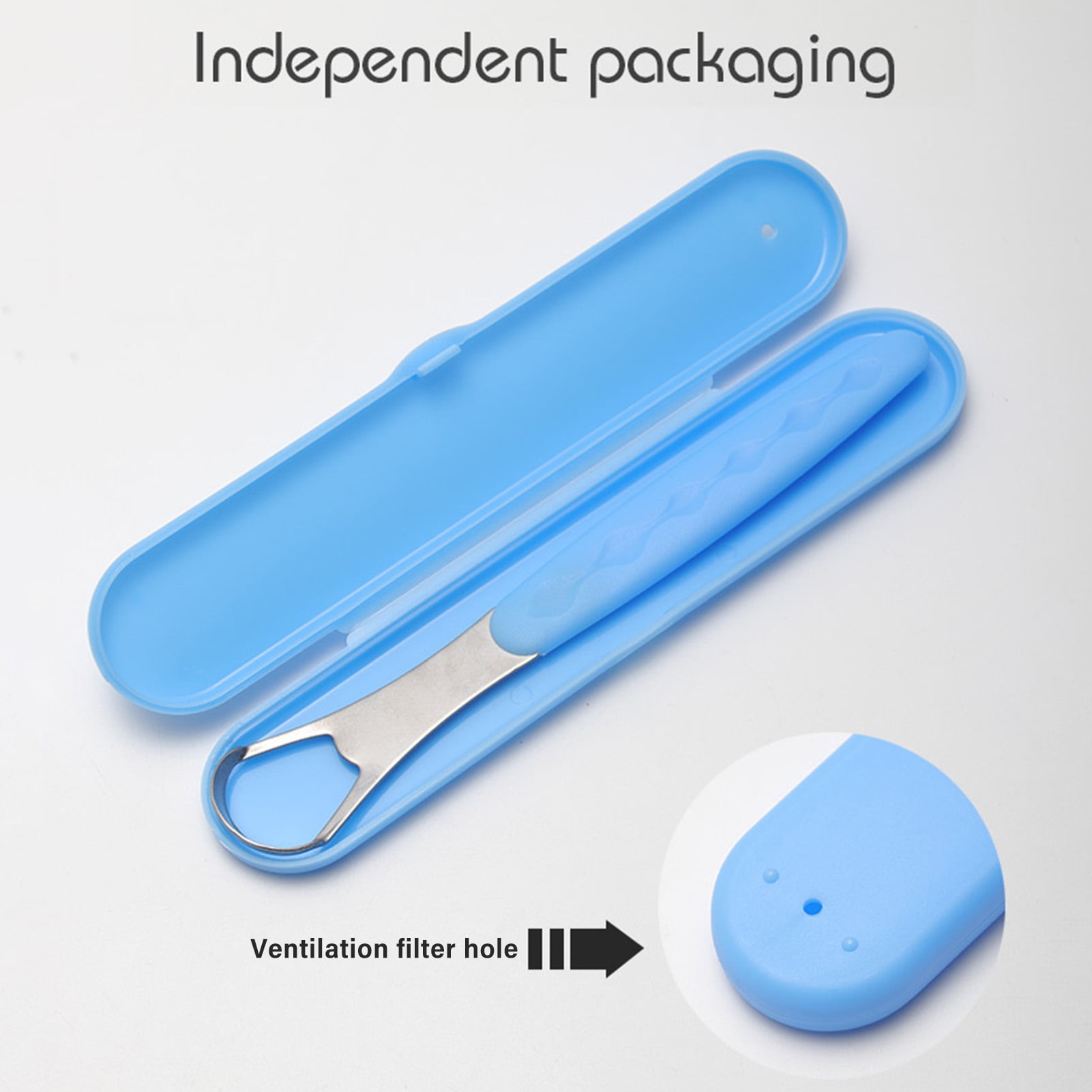 Tongue Scraper,Cleaner Kids Improve Sided Curved Shape Condition Reduce ...