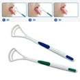 Tongue Scraper & Cleaner Set - 2 Pack | 18cm Plastic Tongue Brush for ...
