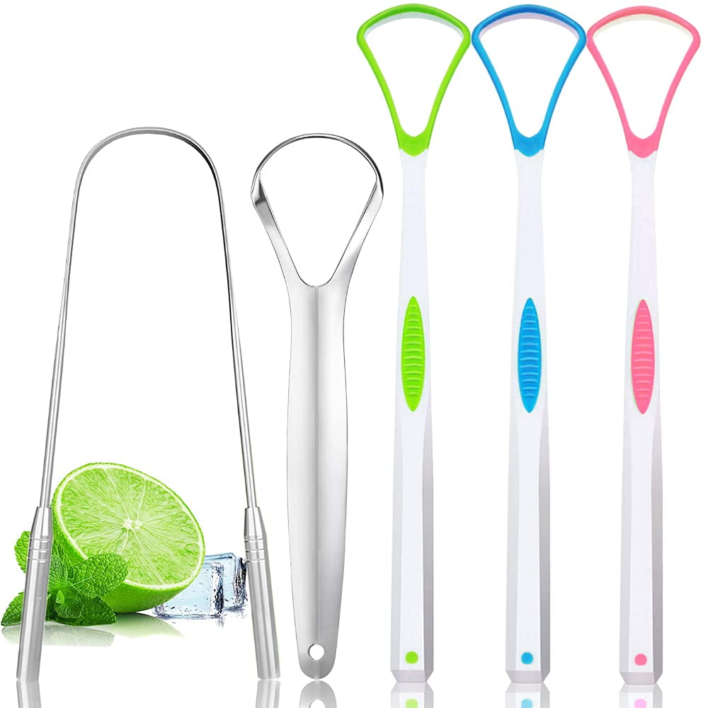 Tongue Scraper Cleaner for Adults , 5 Pack 100% BPA Free Fresher Tongue ...