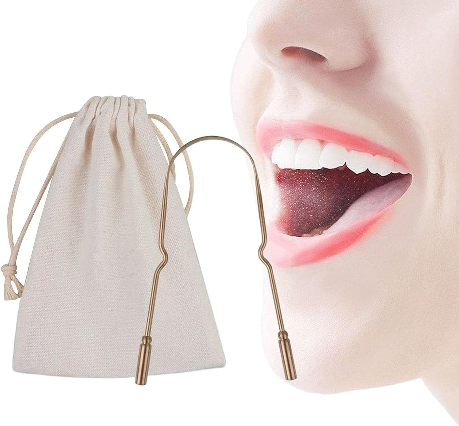 Tongue Scraper - Stainless Steel Tongue Cleaning Brush - U-Shaped ...