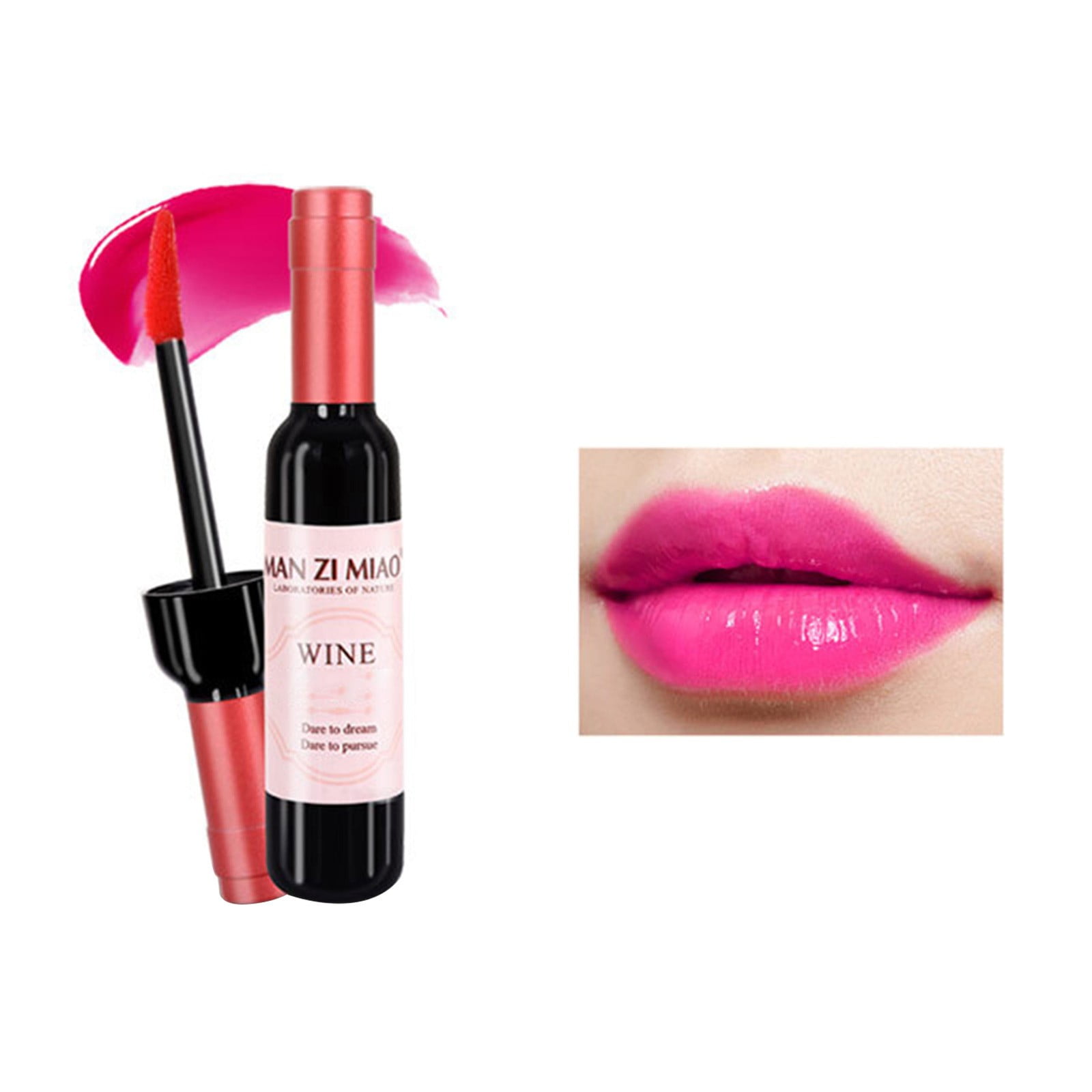 Tongzeng Lip Butters,Wine Lip Gloss, 6-Color Wine Lipstick, Liquid Lip Gloss, Wine Bottle Lip ...