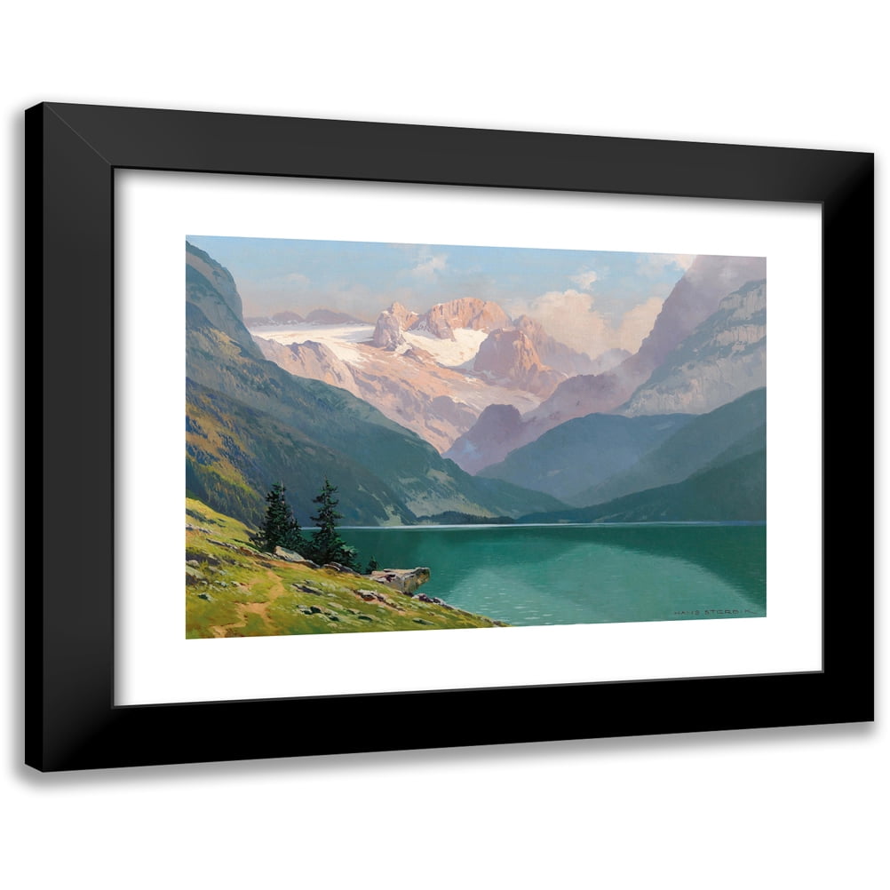 Toni Haller 18x14 Black Modern Framed Museum Art Print Titled - Lake ...