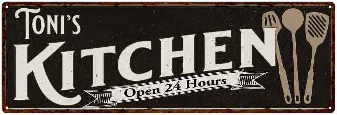Toni's Kitchen Sign Chic Wall Decor Gift Mom 6x18 206180014294 ...
