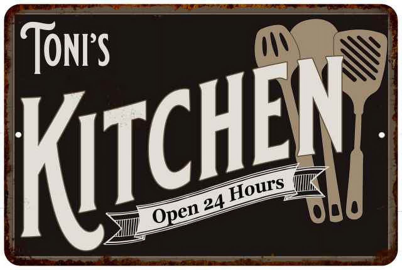 Toni's Kitchen Sign Metal Wall Decor Gift 8x12 108120019294 - Walmart.com