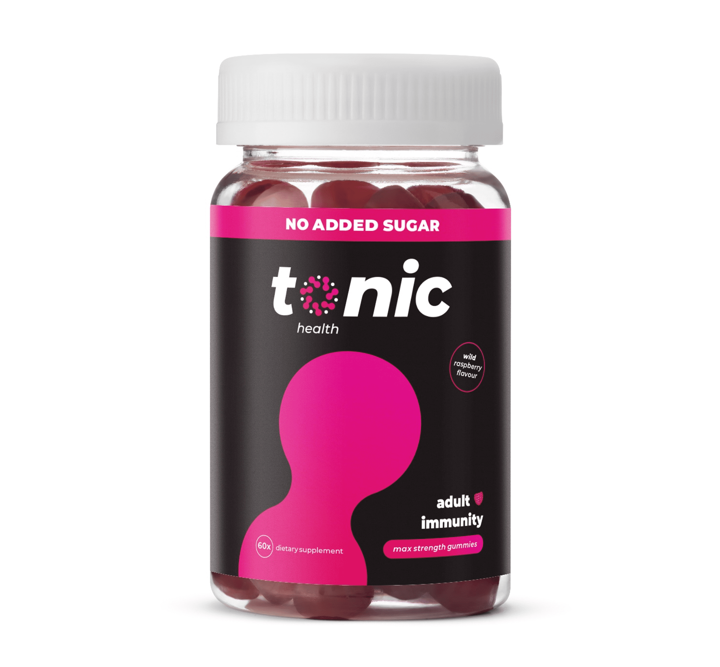 Tonic Health Adult Immunity Vitamin Raspberry Gummy 60ct - Walmart.com