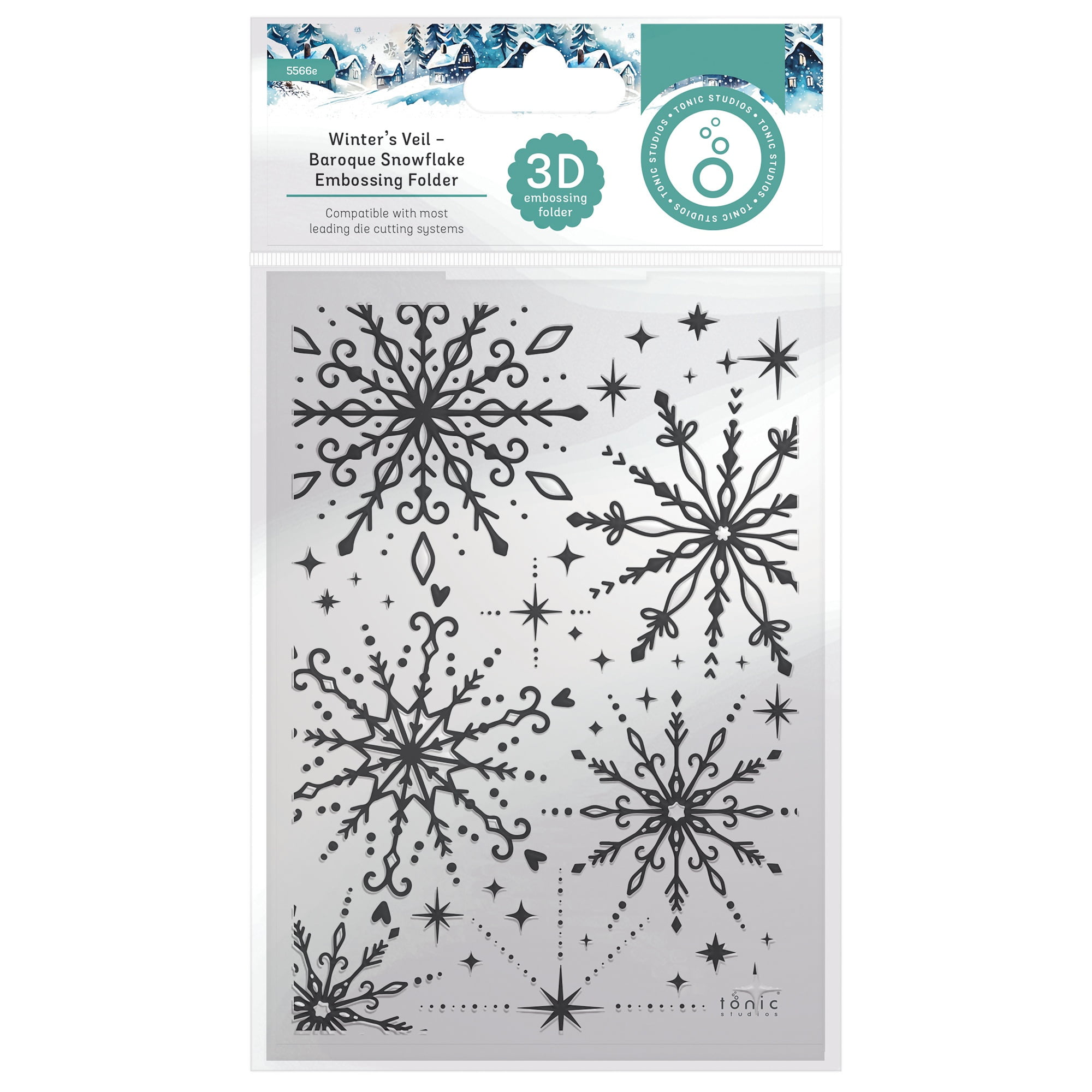 Tonic Studios 3D Embossing Folder-Baroque Snowflake - Winter's Veil ...