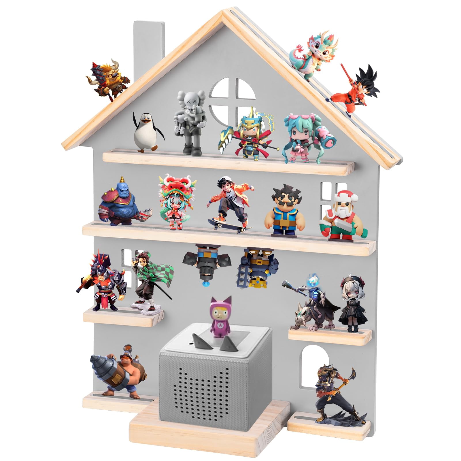 Tonie Storage Shelf for Toniebox & Tonie Characters, Durable Wooden ...