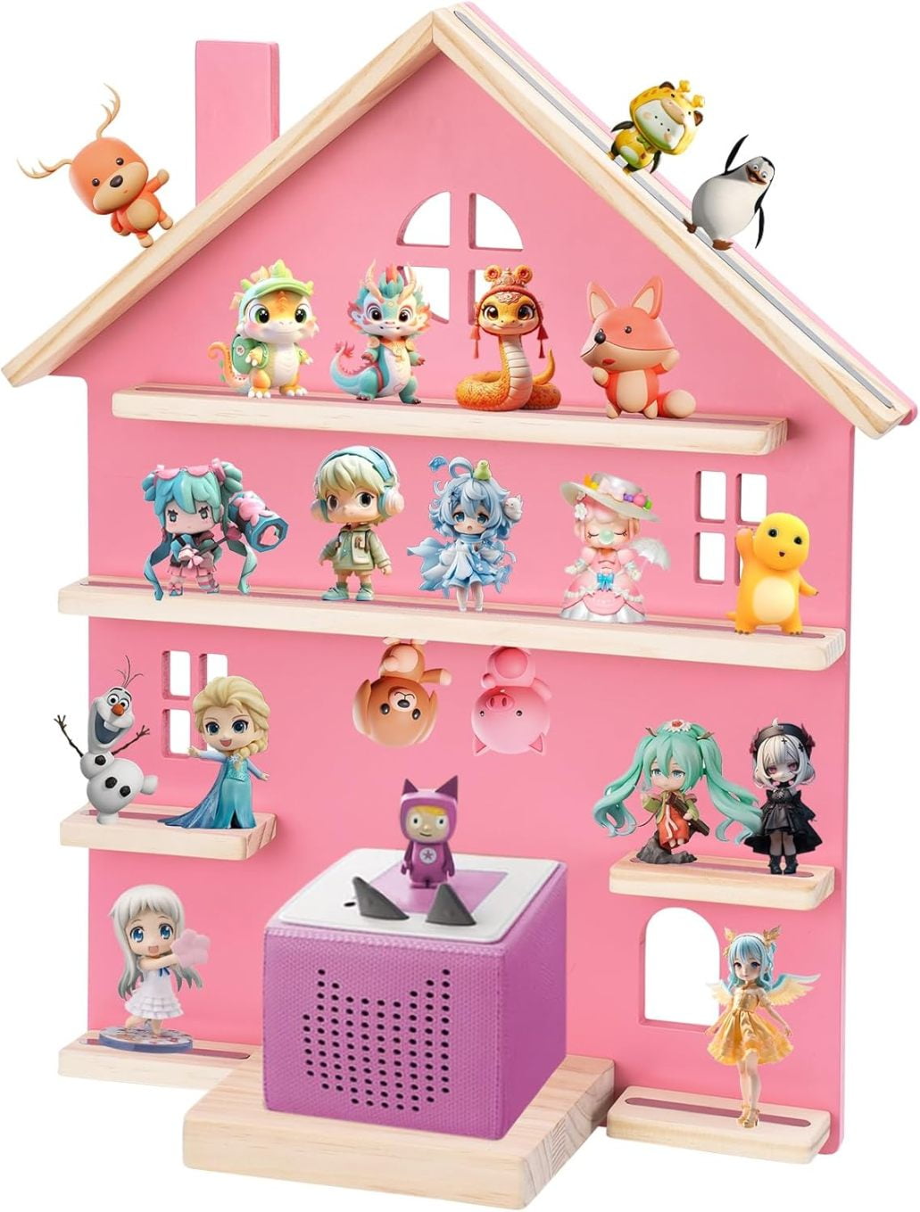 Tonie Storage Shelf for Toniebox & Tonie Characters, Durable Wooden ...