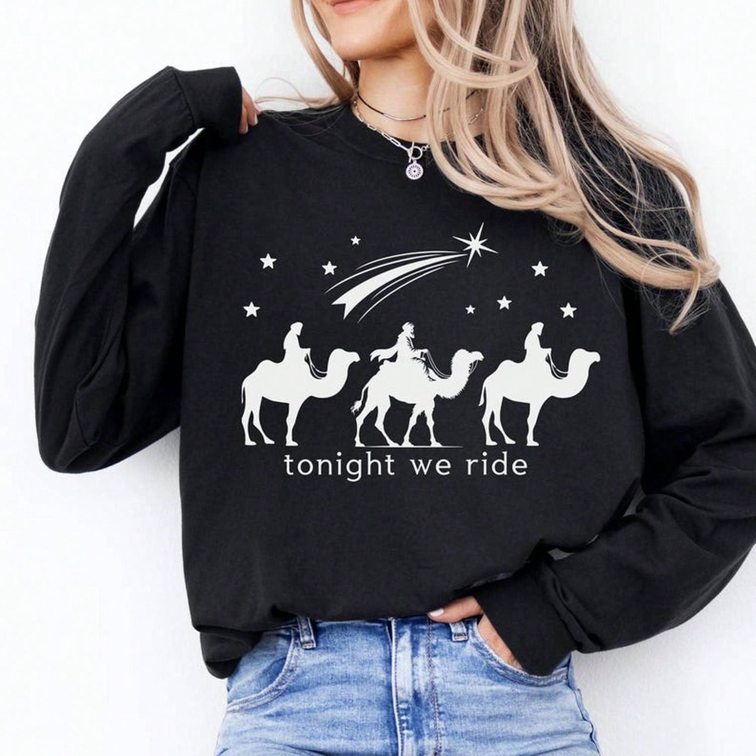 Tonight We Ride hirt, CH1RistmaS1 Hirt, Long Eeve hir, Wise M1en hirt ...
