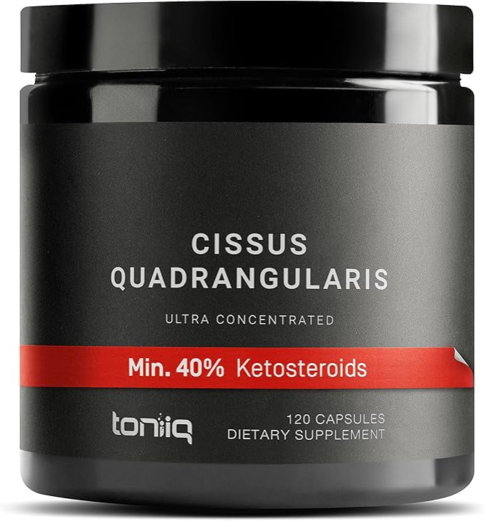 Toniiq Cissus Quadrangularis Capsules - Min. 40% Ketosteroids - Ultra ...
