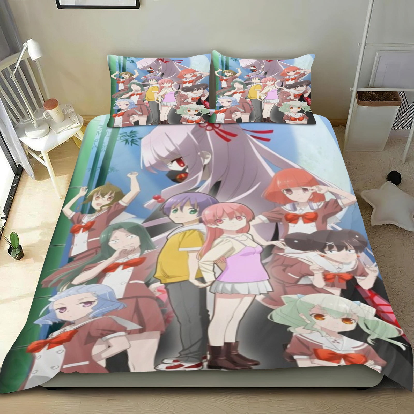 Tonikaku Kawaii:Joshikou-hen thin bedding set has an iconic print,One duvet cover and two ...