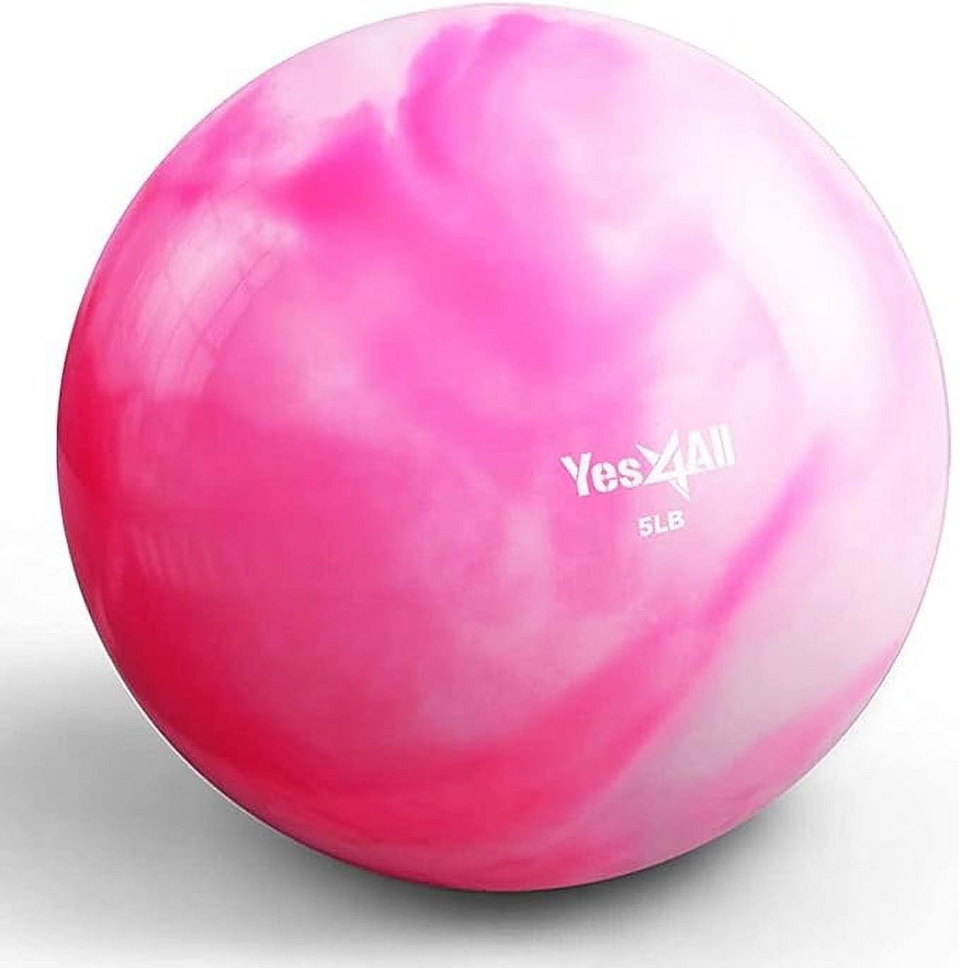 Yes4All Toning Ball, 5lbs, Pink, Exercise Ball for Yoga, Pilates ...