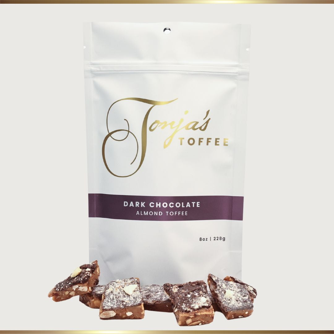 Tonja's Toffee Dark Chocolate Almond Toffee - 8oz. - Walmart.com
