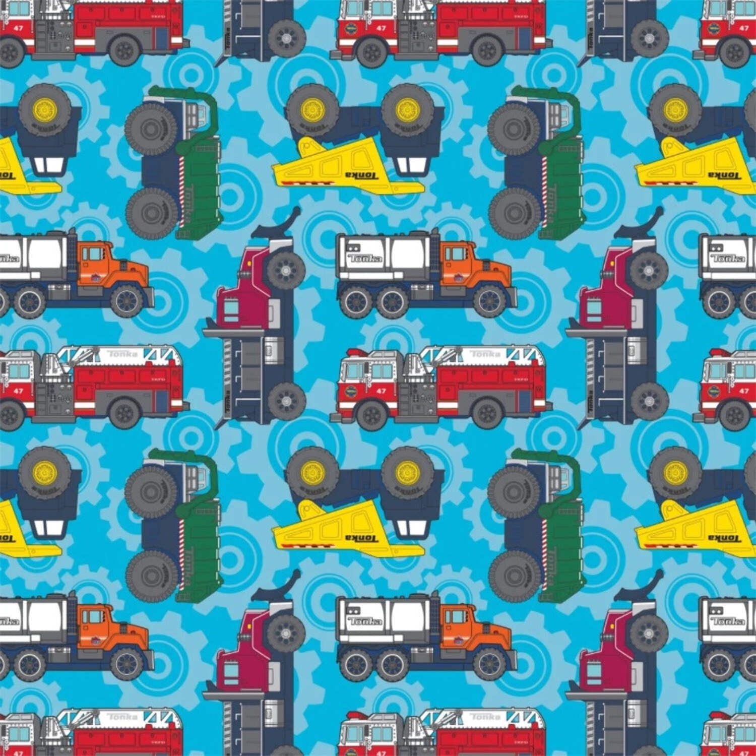 Tonka Trucks Blue 44" Wide Cotton Fabric - Walmart.com