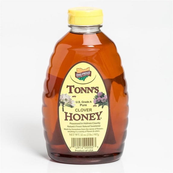 Tonn's Pure Clover Honey Mild and Light US Grade A Unpasteurized 32 oz ...