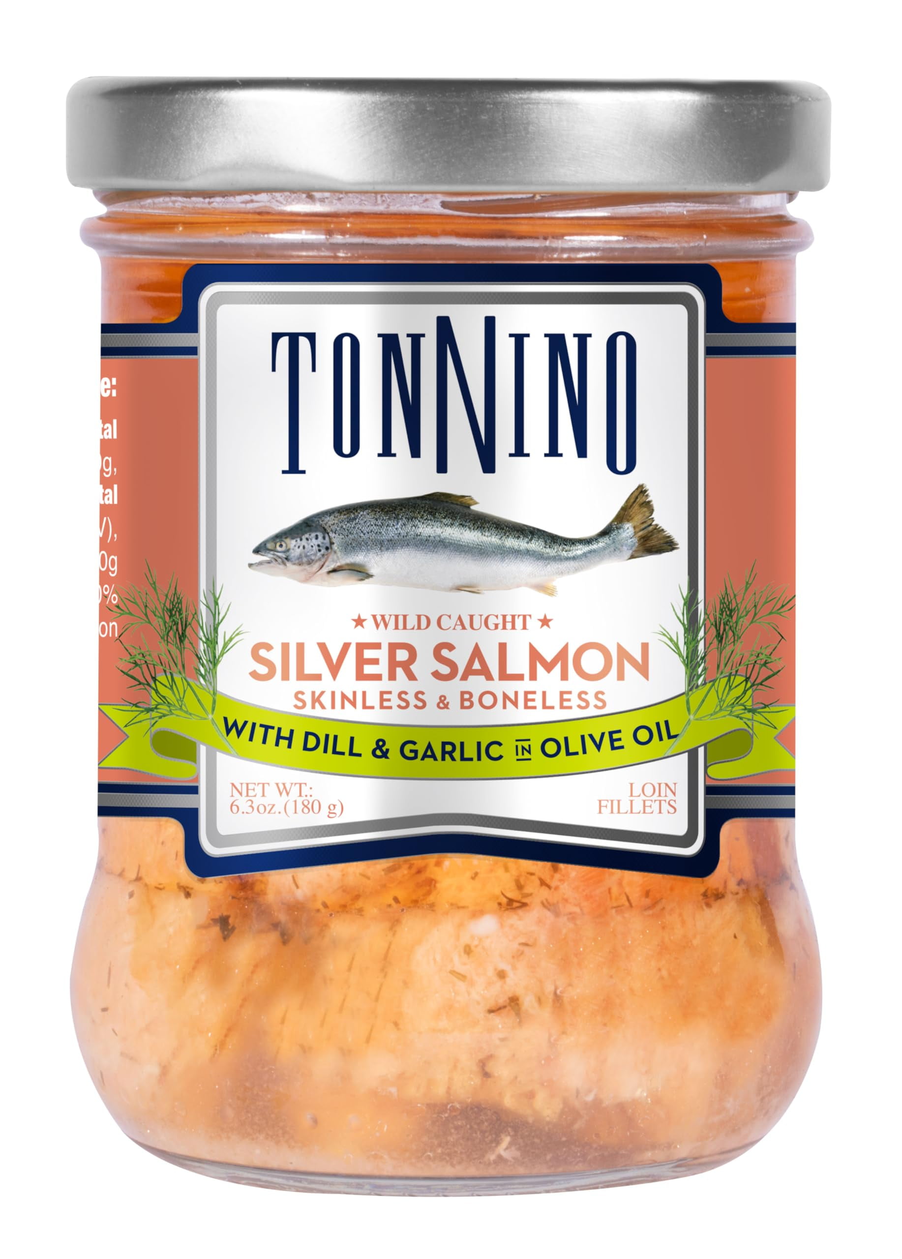 Tonnino Salmon Silver Fish – Dill & Garlic in Olive Oil – Pack of 6 ...