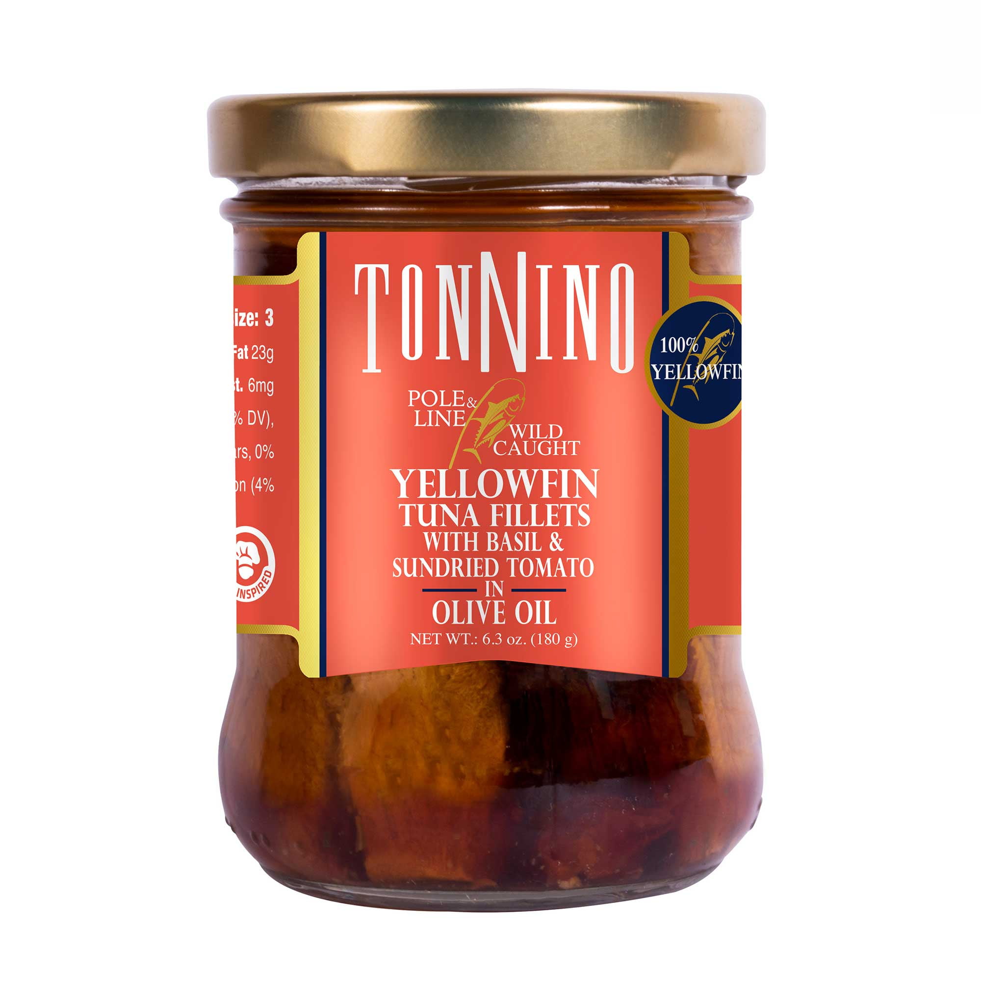 Tonnino Tuna Fillets Olive Oil With Basil & Sundried Tomato, 6.3 Oz ...