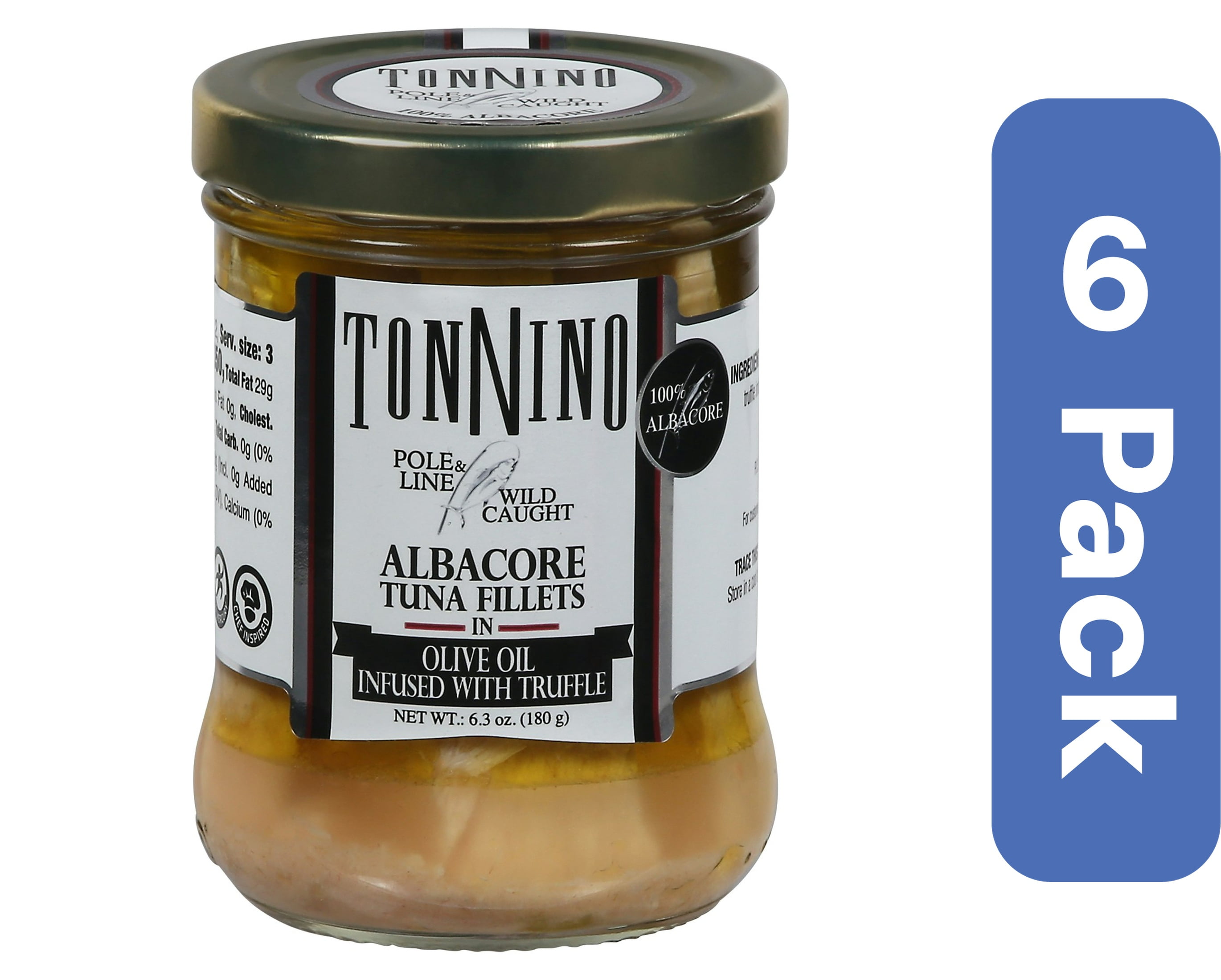 Tonnino Tuna Fillets in Olive Oil with Truffle 6.3 oz (Pack of 6 ...